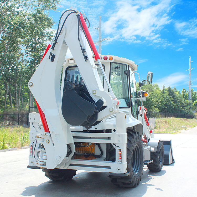 New CE Certified 4x4 Wheel Backhoe Loader Compact Tractor with Loader ...