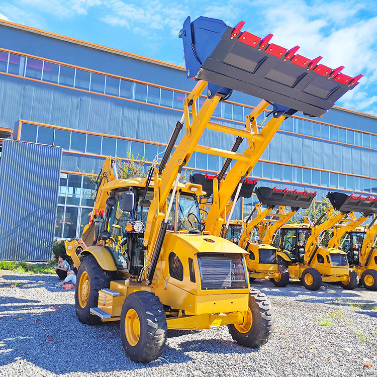 Backhoe Excavator Loader Retroexcavadora CE Certified 4x4 Wheel Loader ...