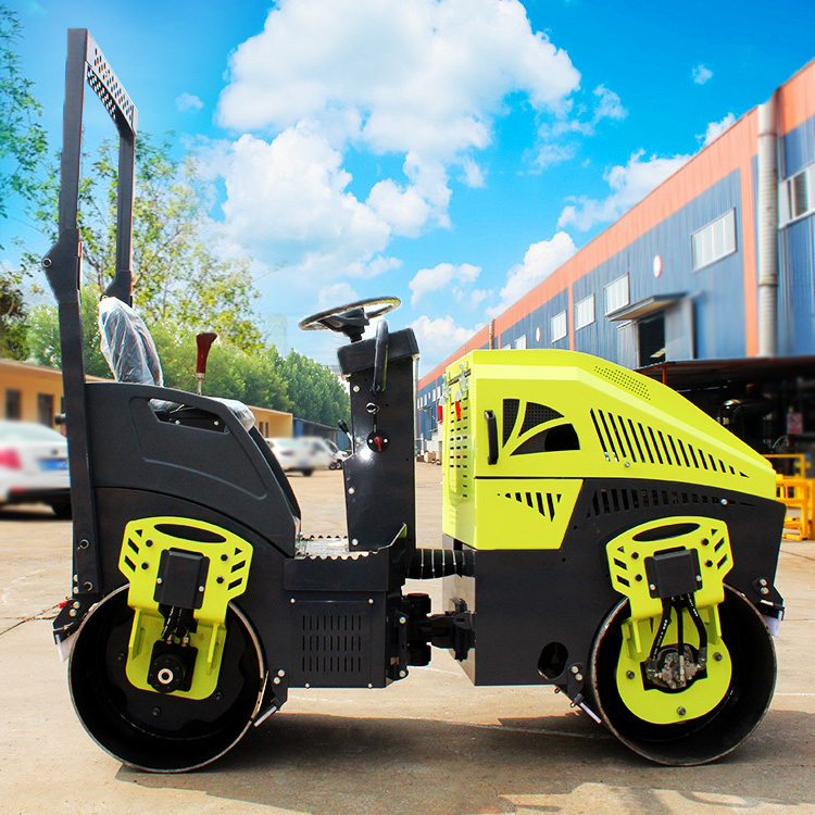 1000kg Mini Road Roller Compactor Double Drum Road Roller Vibratory ...