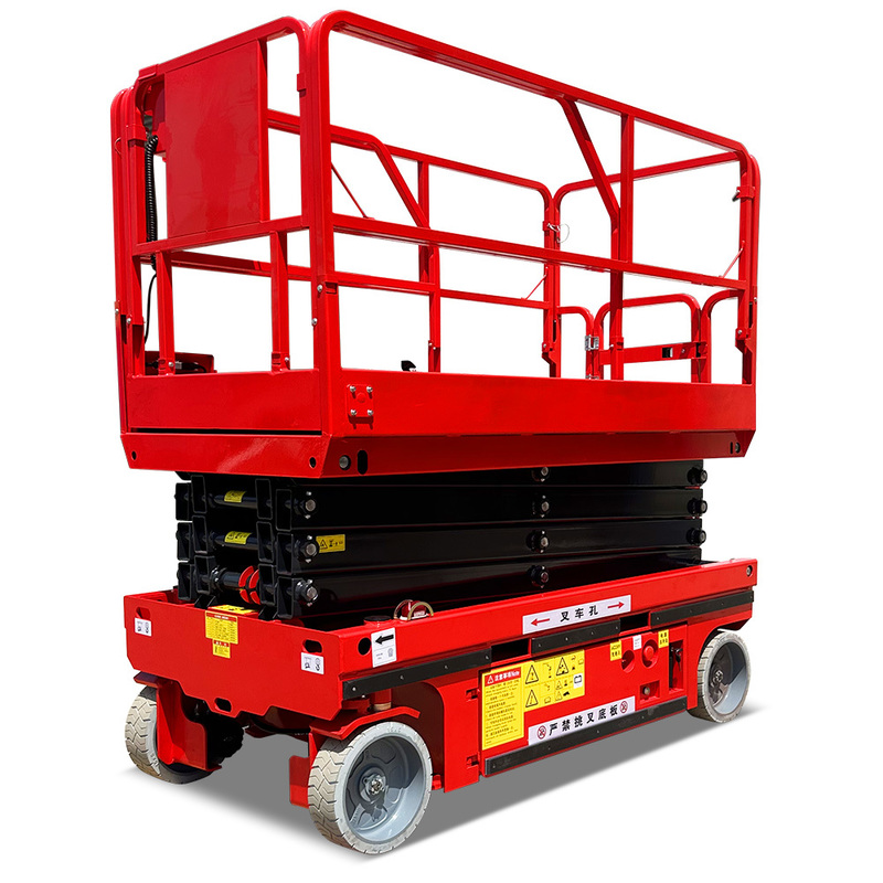 Battery Electric Mini Manlift Elevator Work Lift Platform Hydraulic ...