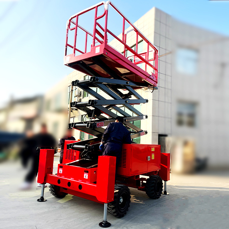 Diesel Scissor Lift Aerial Skylift 12m Mobile Lifter Scaffolding ...