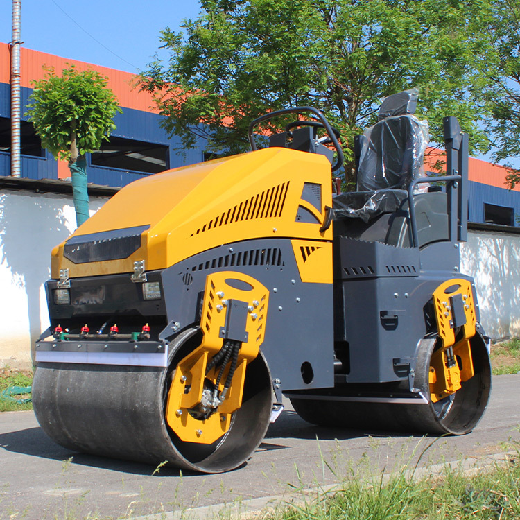 Free Shipping Vibratory Road Roller Compactor 4 Ton Double Drum Asphalt ...